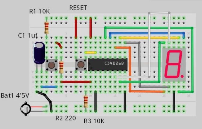 Contador de eventos con el 4026B - DitecnoMakers